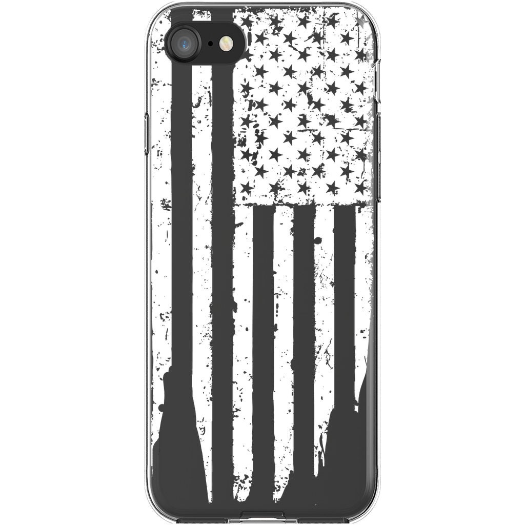 Us Flag iPhone Case - American Flag Glossy Clear Case - Distressed Flag ...