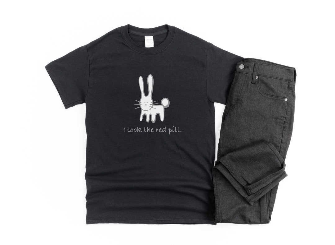 Red-pilled T-shirt White Rabbit - Etsy