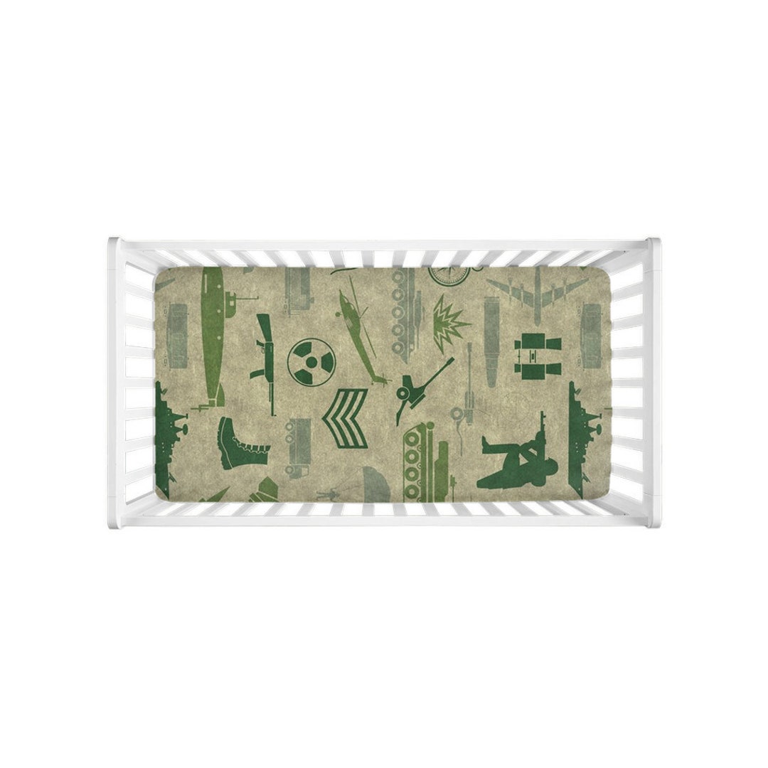 Crib Sheet - Military Green - Army - Nursery - Toddler Bedding - Etsy