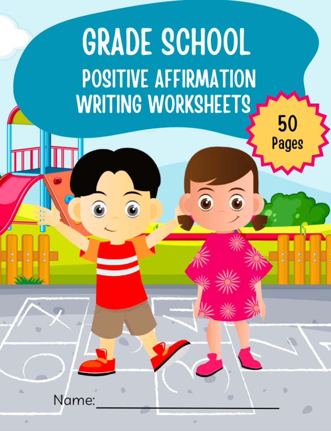 Affirmation Writing Worksheets: 50 Pages for Kids, Confidence & Growth ...