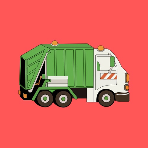 Recycling Clip Art Garbage Truck Clipart Earth Day - Etsy Canada