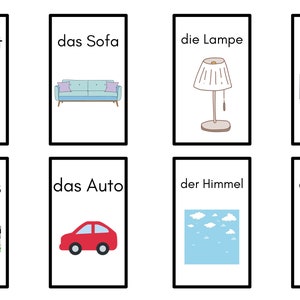 German Flash Cards, Flash Cards German, German Learning, German Cards ...