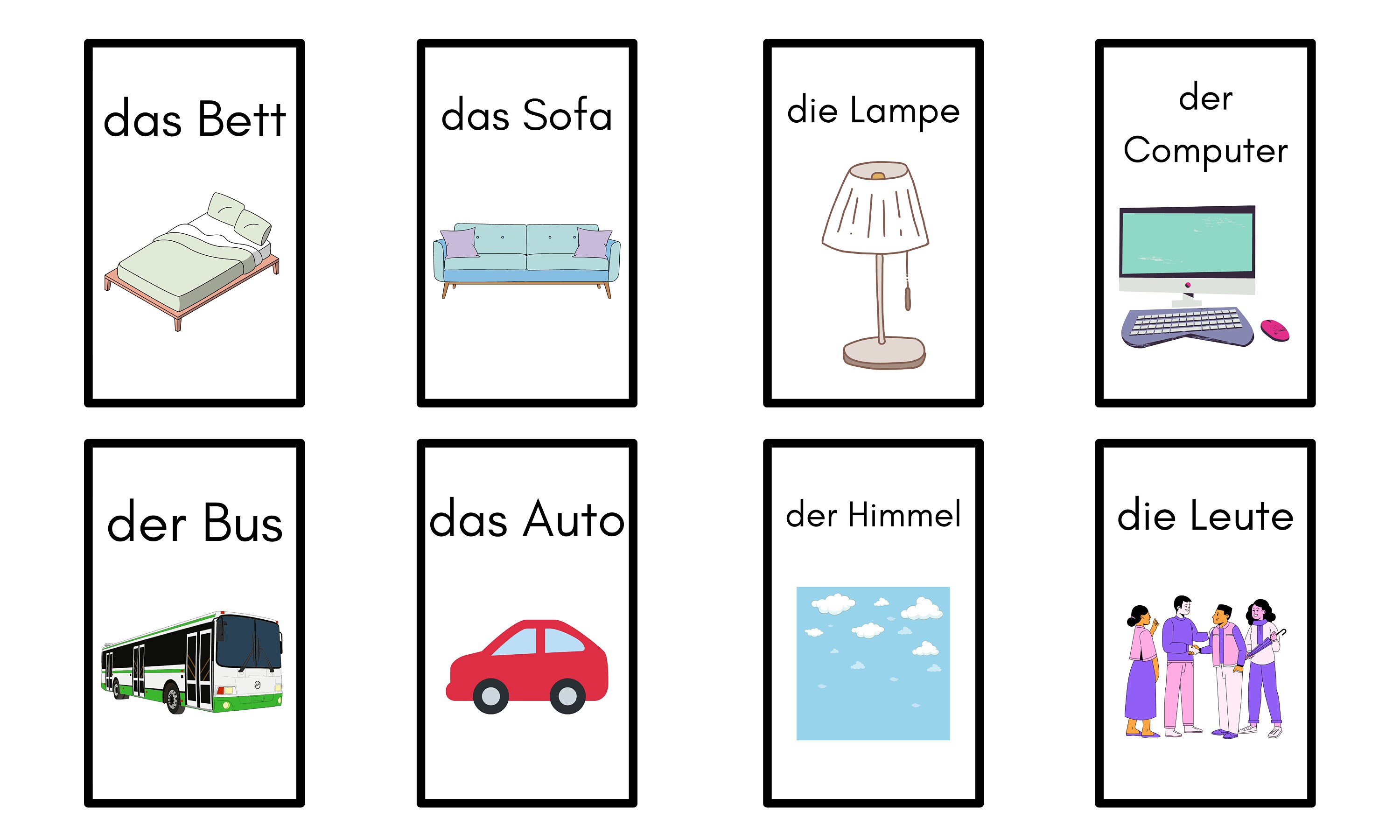 German Flash Cards, Flash Cards German, German Learning, German Cards ...