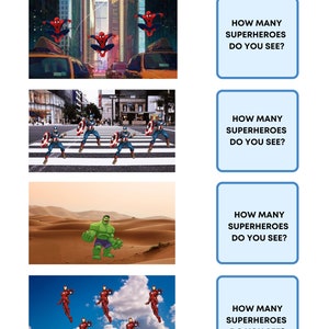 Superhero Math for Early Years, Kids, Kindergarten, Superhero Counting ...