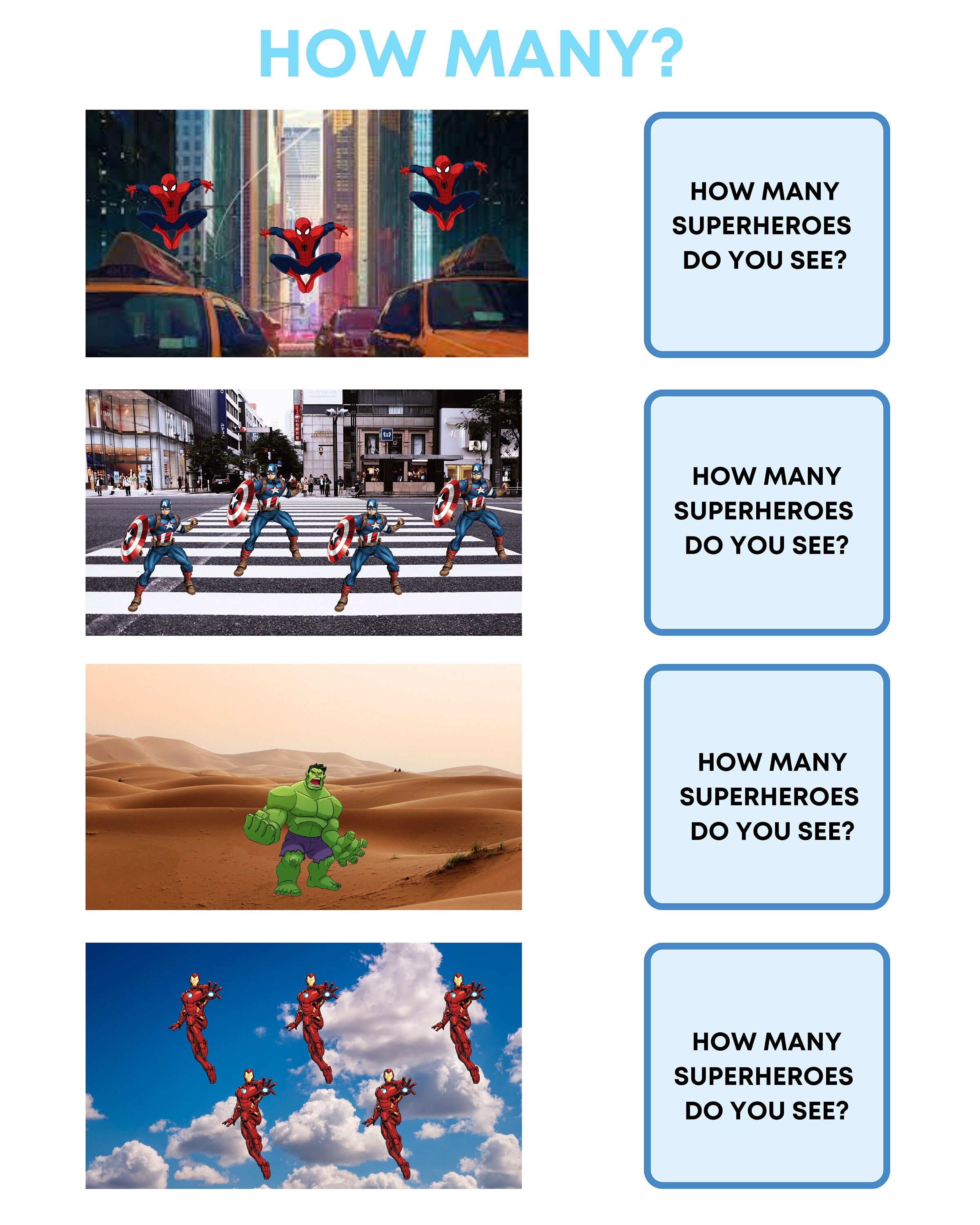 Superhero Math for Early Years, Kids, Kindergarten, Superhero Counting ...