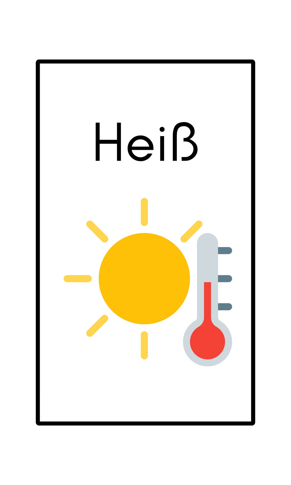 German Weather Flash Cards for Kids, Toddler Weather Cards, Weather ...