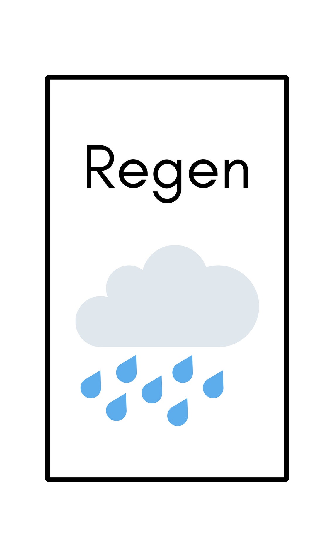 German Weather Flash Cards for Kids, Toddler Weather Cards, Weather ...