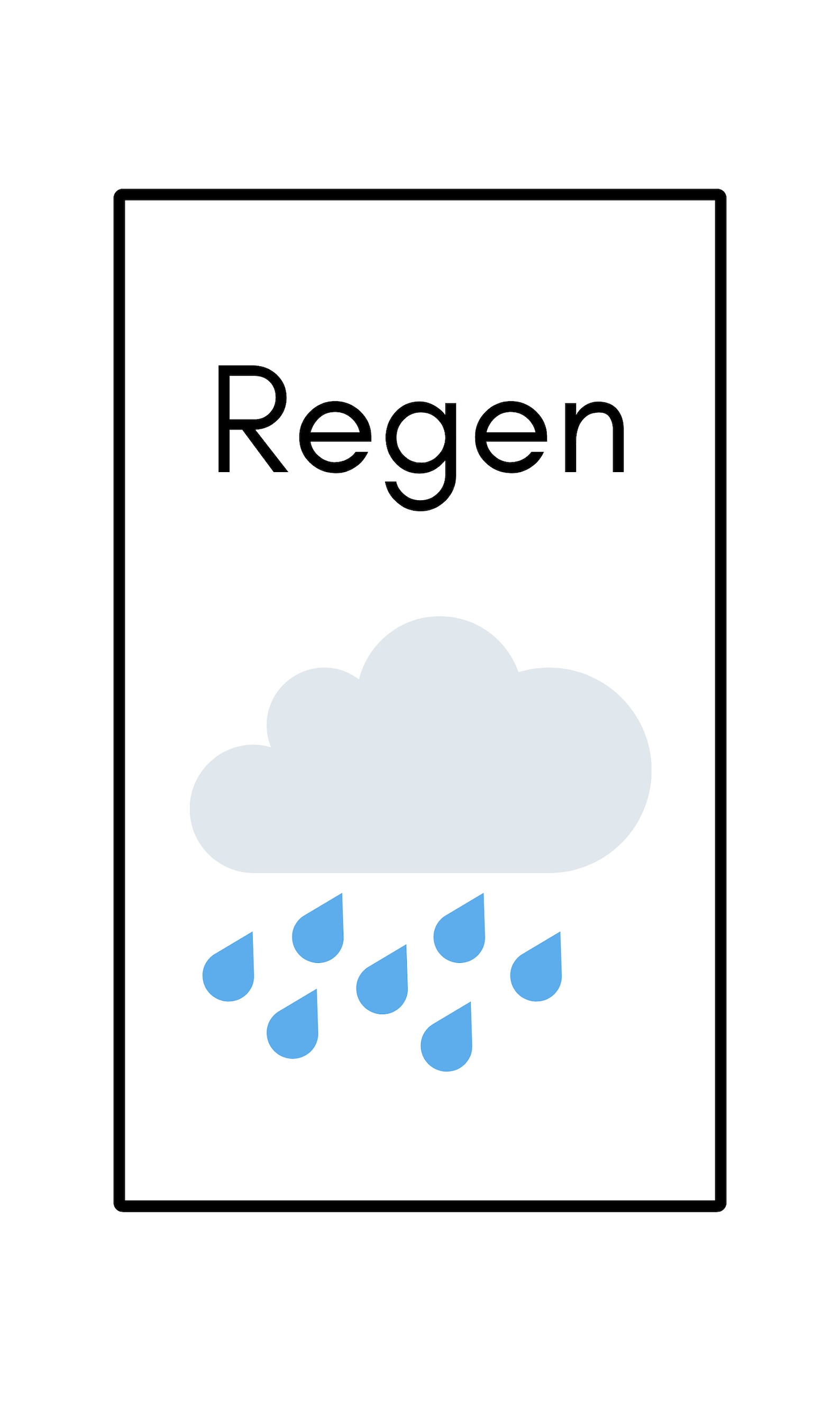 German Weather Flash Cards for Kids, Toddler Weather Cards, Weather ...