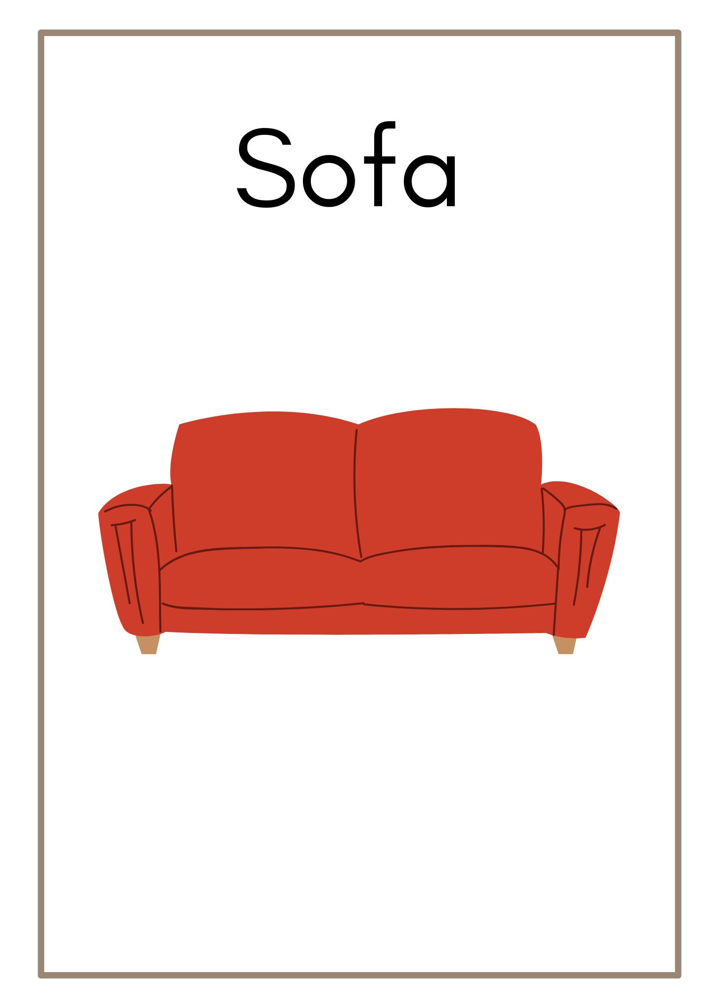 Household Item Flash Cards for Kids, Toddler Cards, House Items Cards ...