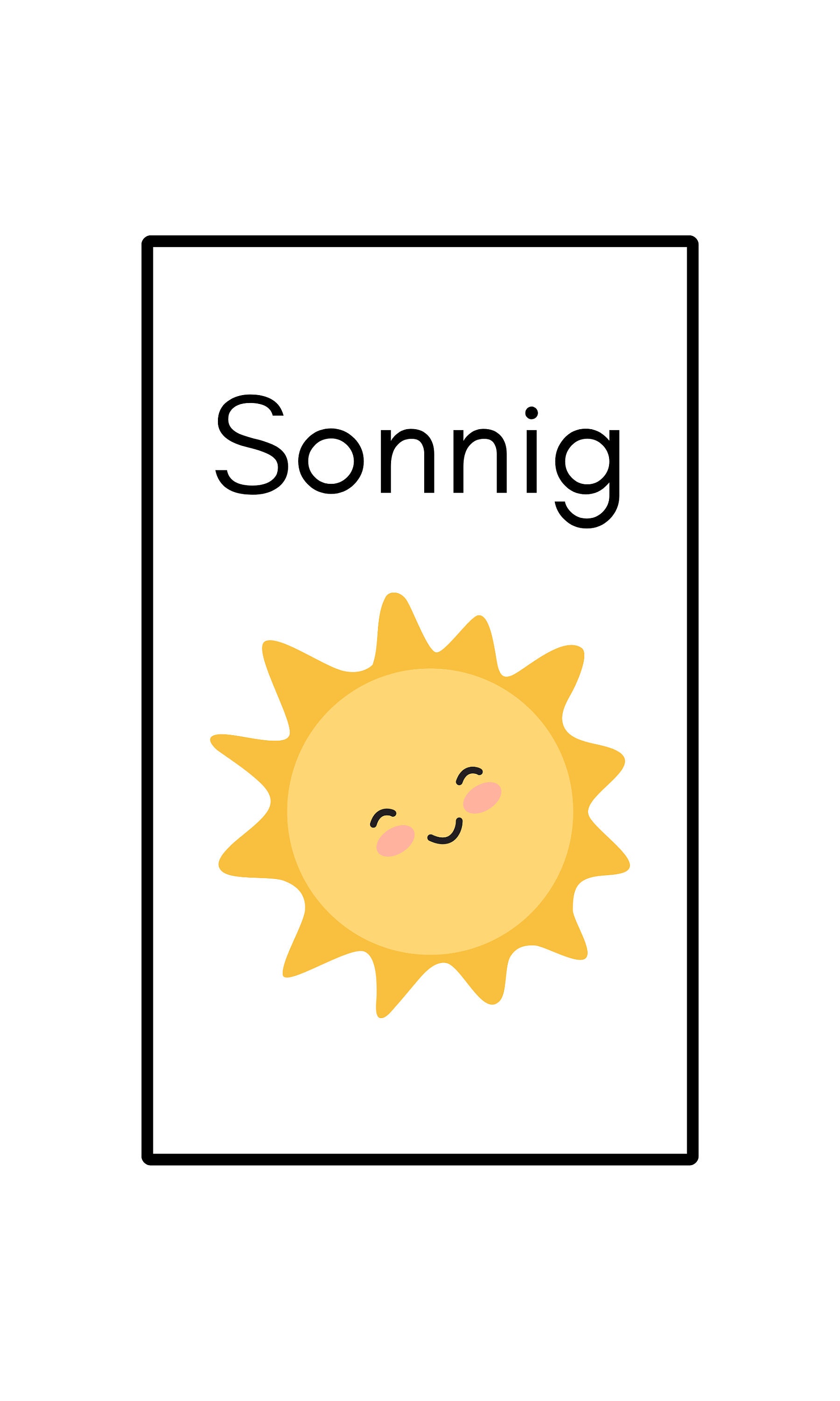 German Weather Flash Cards for Kids, Toddler Weather Cards, Weather ...