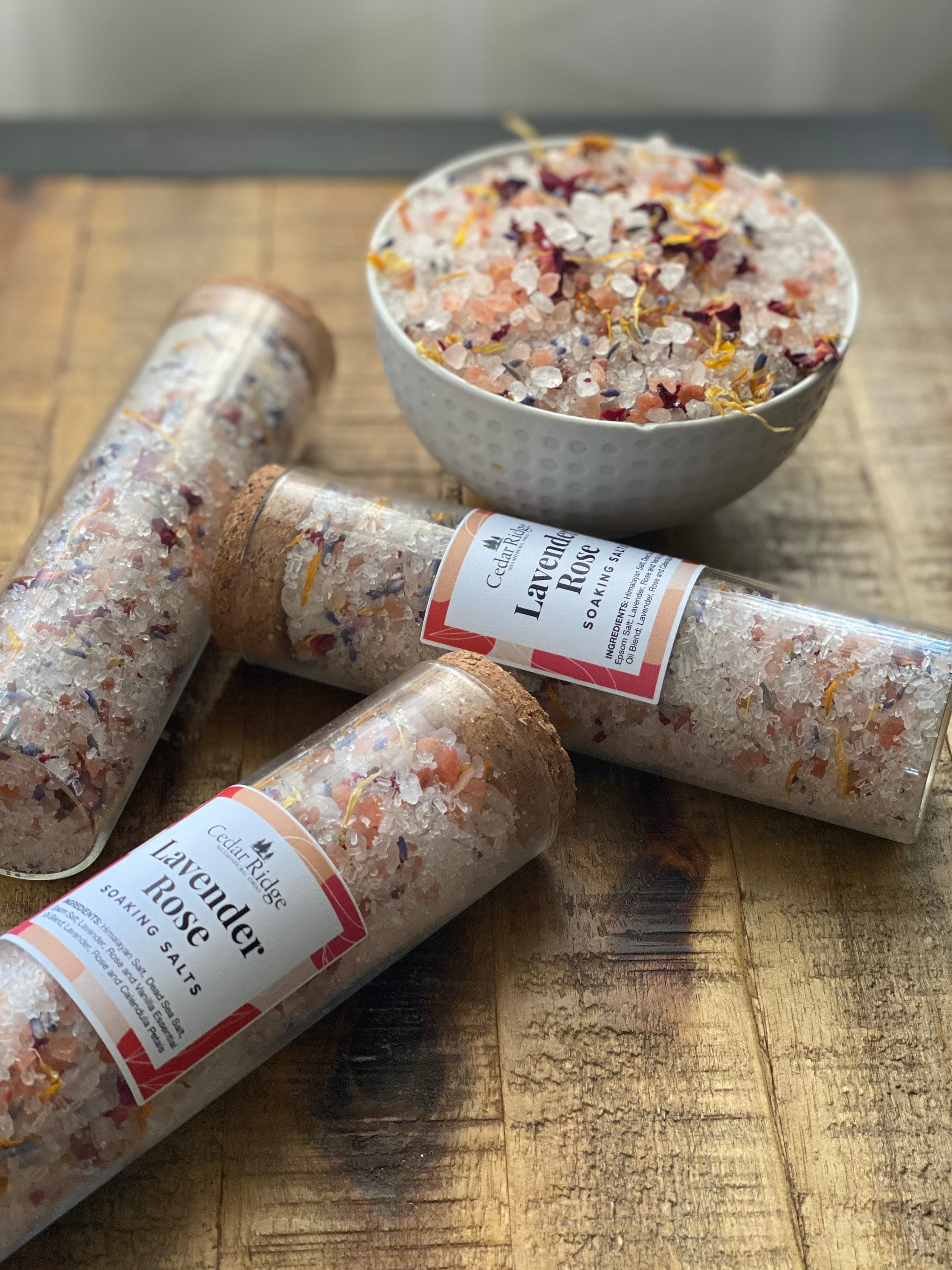 Soaking Salts, Pedicure Soak, Bath Salts - Lavender Rose Calendula - Etsy