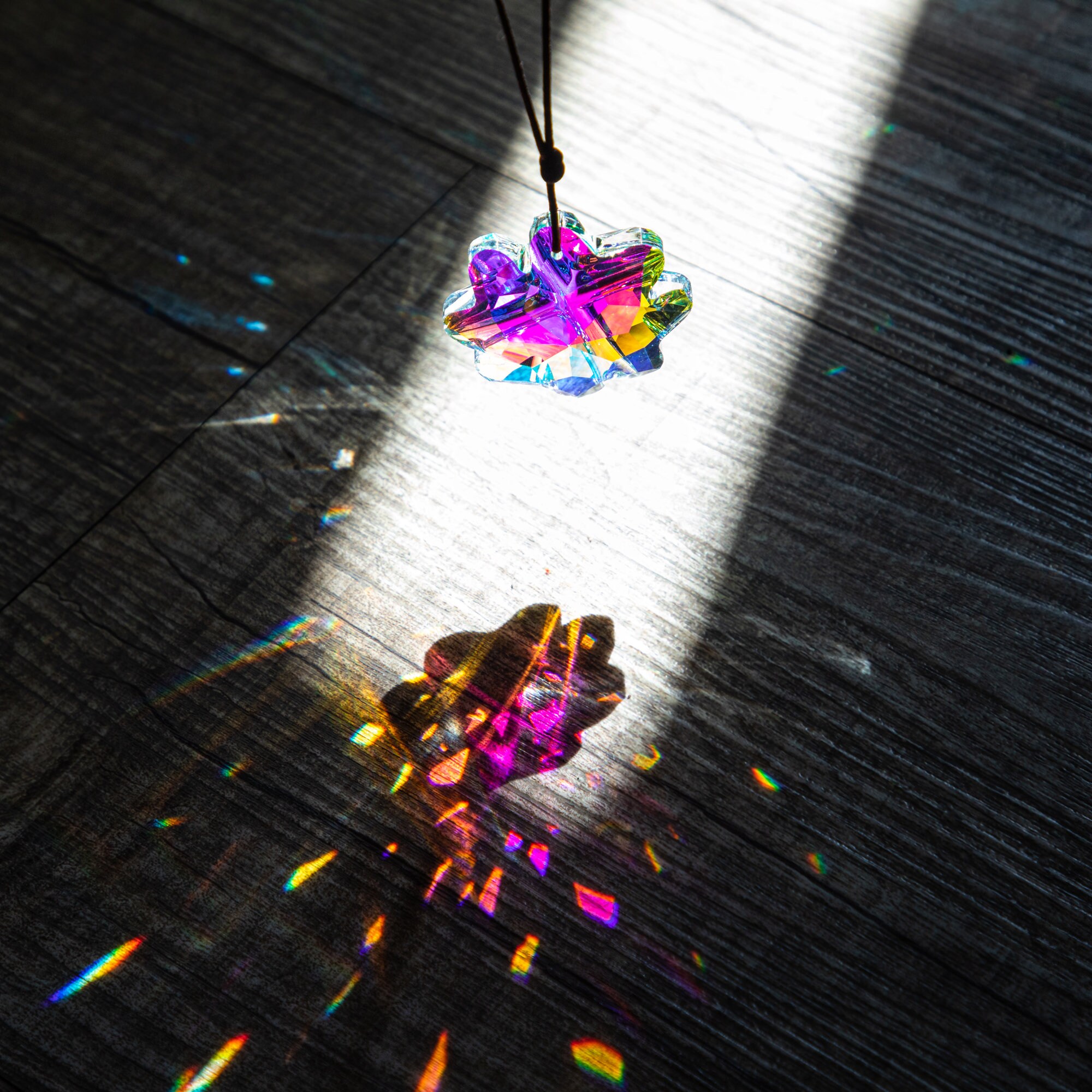 45mm Four-leaf Clover Crystal Prism Pendant Ab-color - Etsy UK