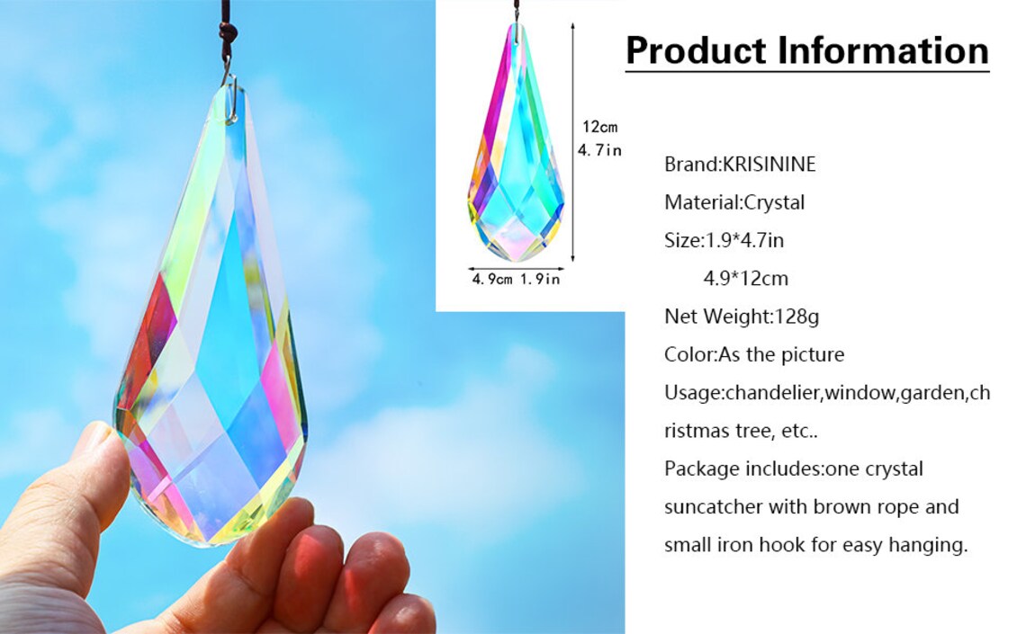 120mm Hanging Crystals Chandelier Prism Crystal Large Prism - Etsy