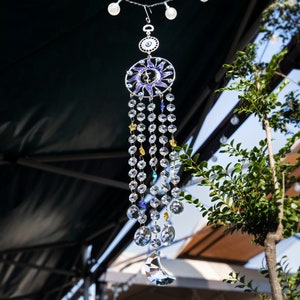 Handmade Turkish Blue Evil Eye Moon Sun Star Suncatcher Rainbow Maker ...