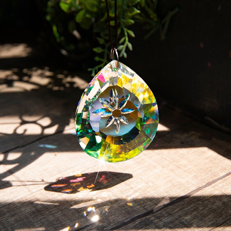 Handmade 76mm Crystal Window Hanging Prisms Suncatcher Glass - Etsy
