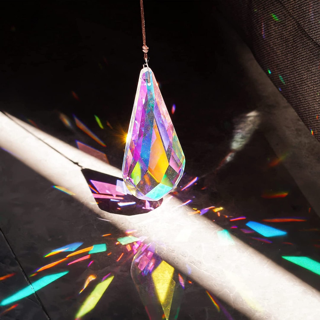 120mm Hanging Crystals Chandelier Prism Crystal Large Prism Suncatchers ...