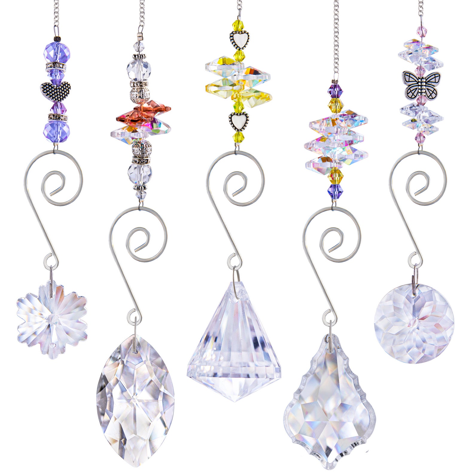 5pcs Crystals Prisms Suncatcher for Window Rainbow Maker - Etsy