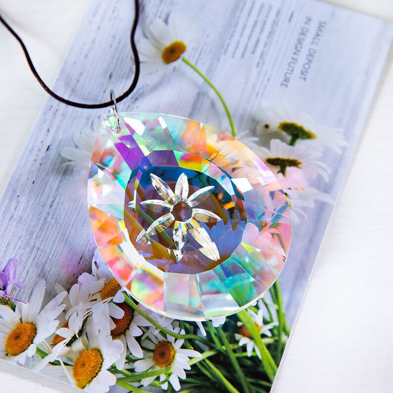 Handmade 76mm Crystal Window Hanging Prisms Suncatcher Glass - Etsy