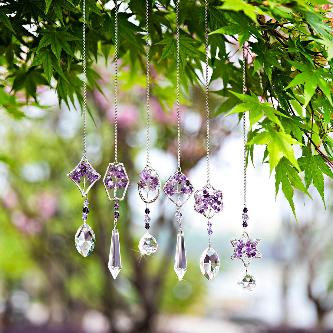 Suncatchers Handmade Window Hanging Crystal Prism Tree of Life ...