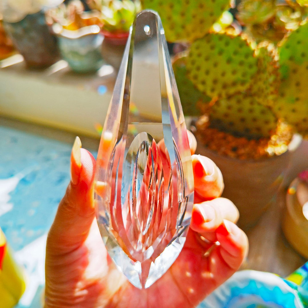 120mm Hanging Chandelier Crystals Prisms Suncatcher Clear Chandelier ...