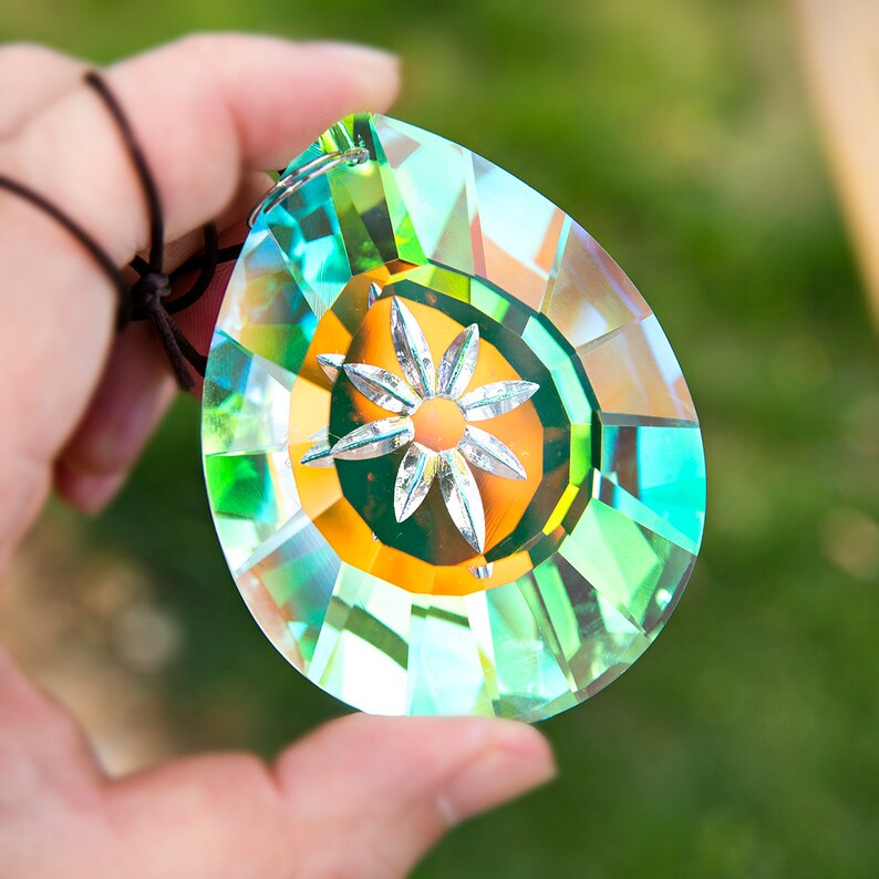 Handmade 76mm Crystal Window Hanging Prisms Suncatcher Glass - Etsy