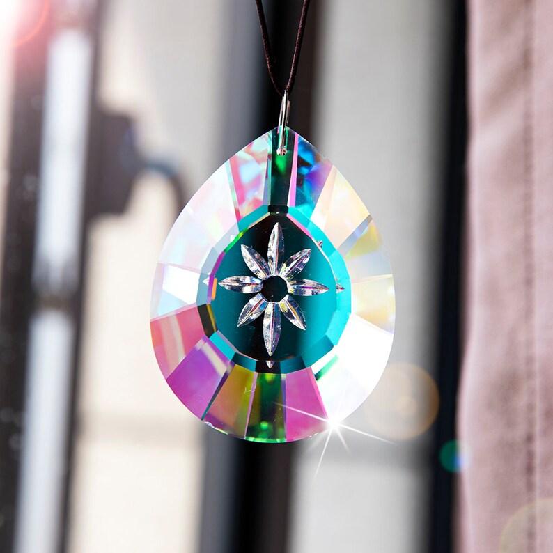Handmade 76mm Crystal Window Hanging Prisms Suncatcher Glass - Etsy