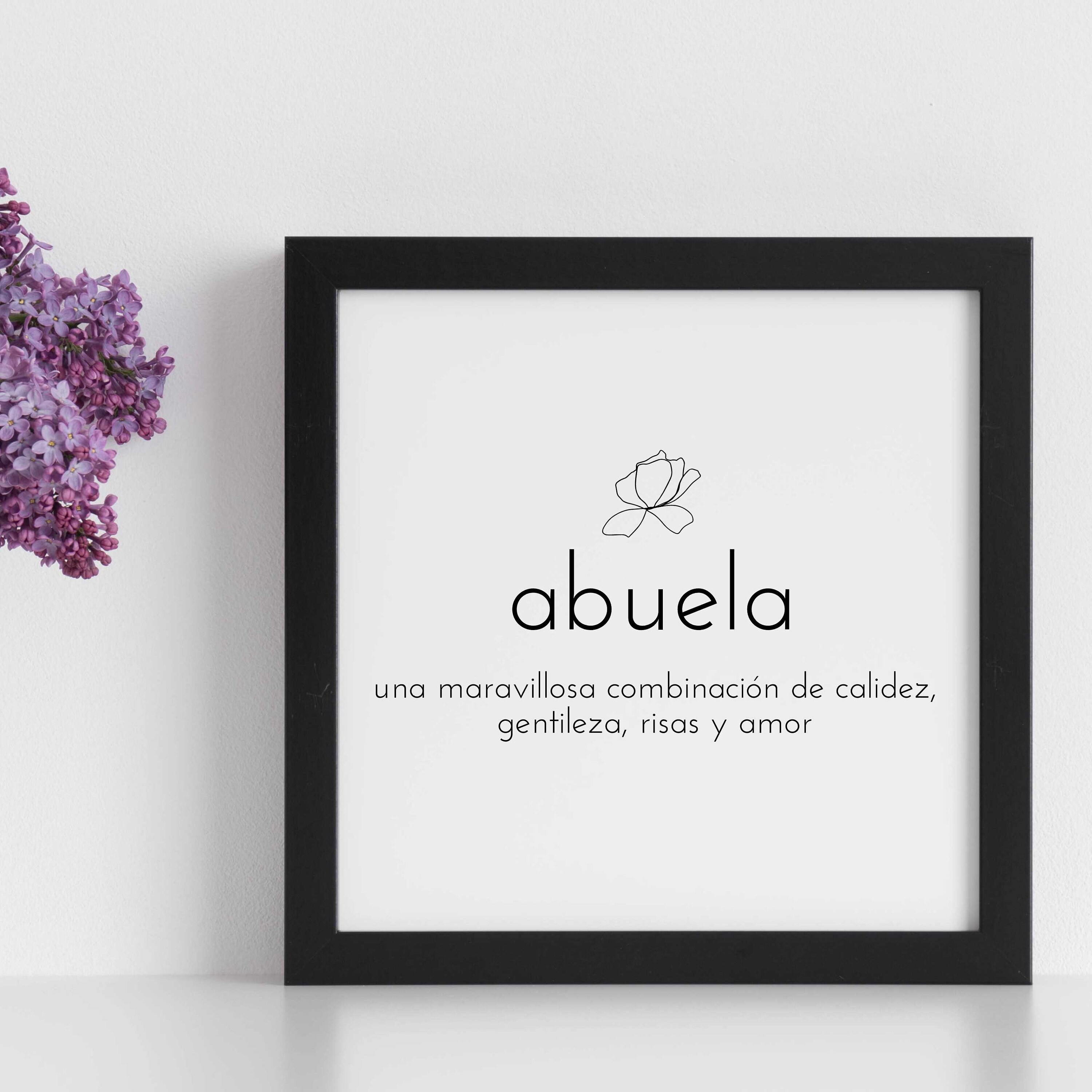 Grandma Abuela Definition in English and in Spanish | Etsy