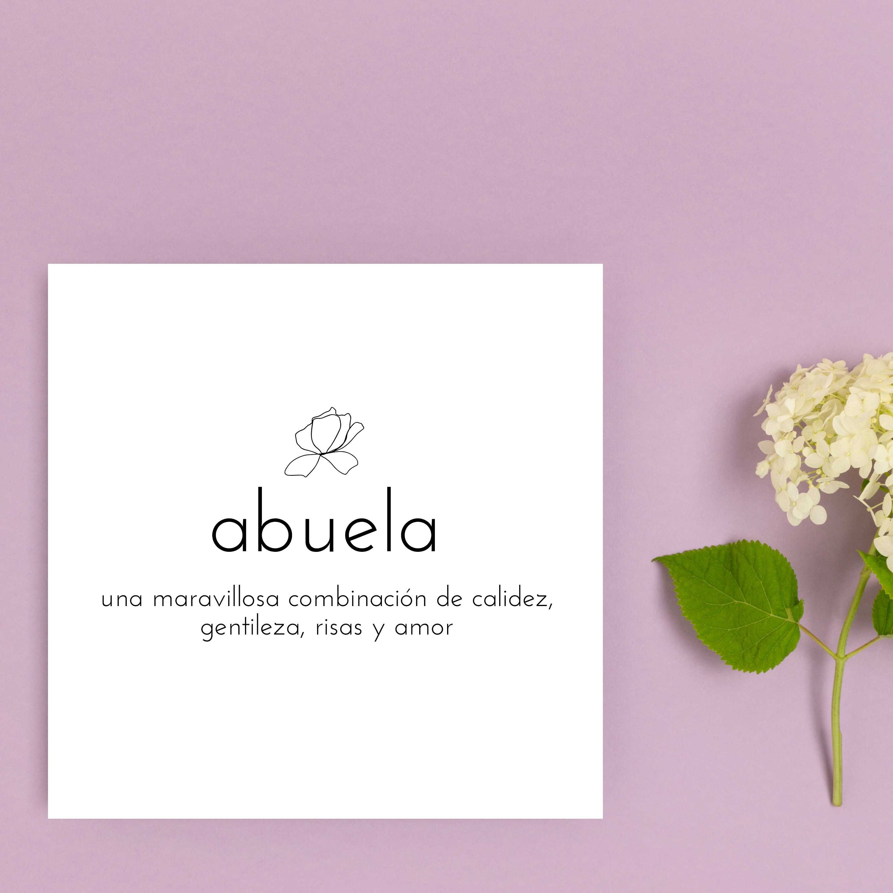 Grandma Abuela Definition in English and in Spanish | Etsy