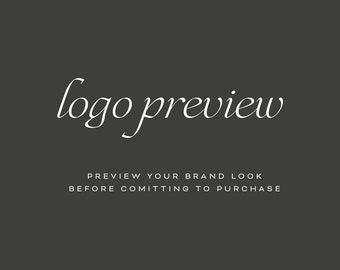 Logo Preview / Try Before You Buy / Pre Made Logo Branding Premade ...