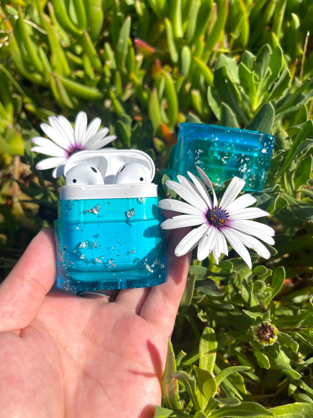 Resin AirPod Case gold/silver/rose Gold Flakes available With Resin Ink ...