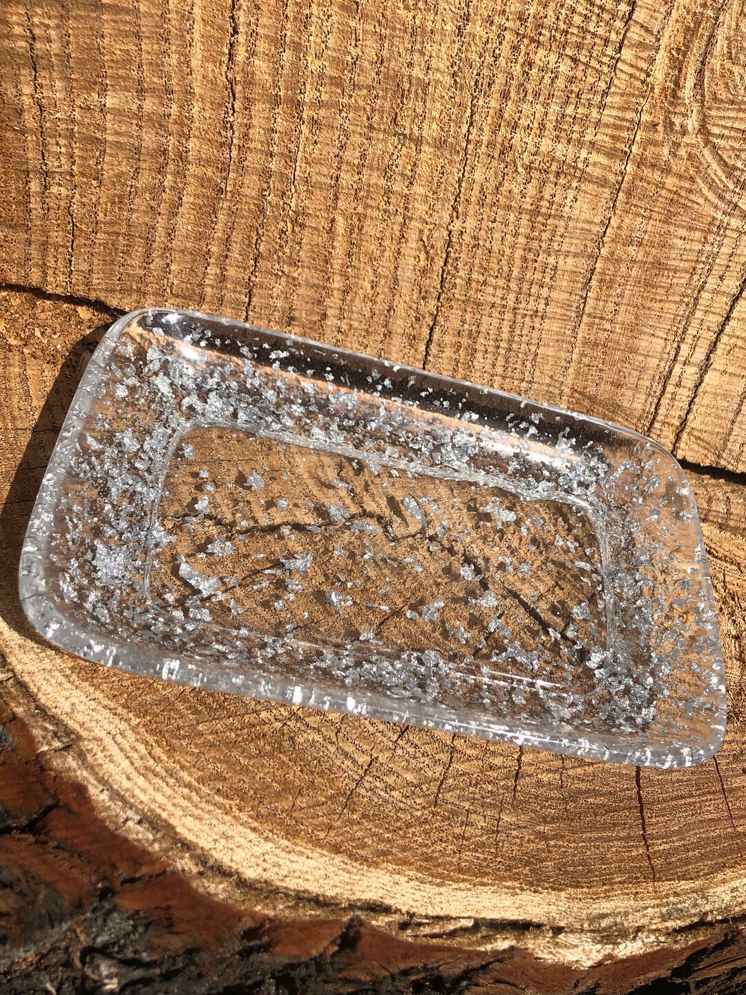 Rectangle Resin Multi-purpose Tray/dish Made With Silver Flakes - Etsy