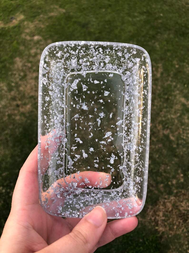 Rectangle Resin Multi-purpose Tray/dish Made With Silver - Etsy