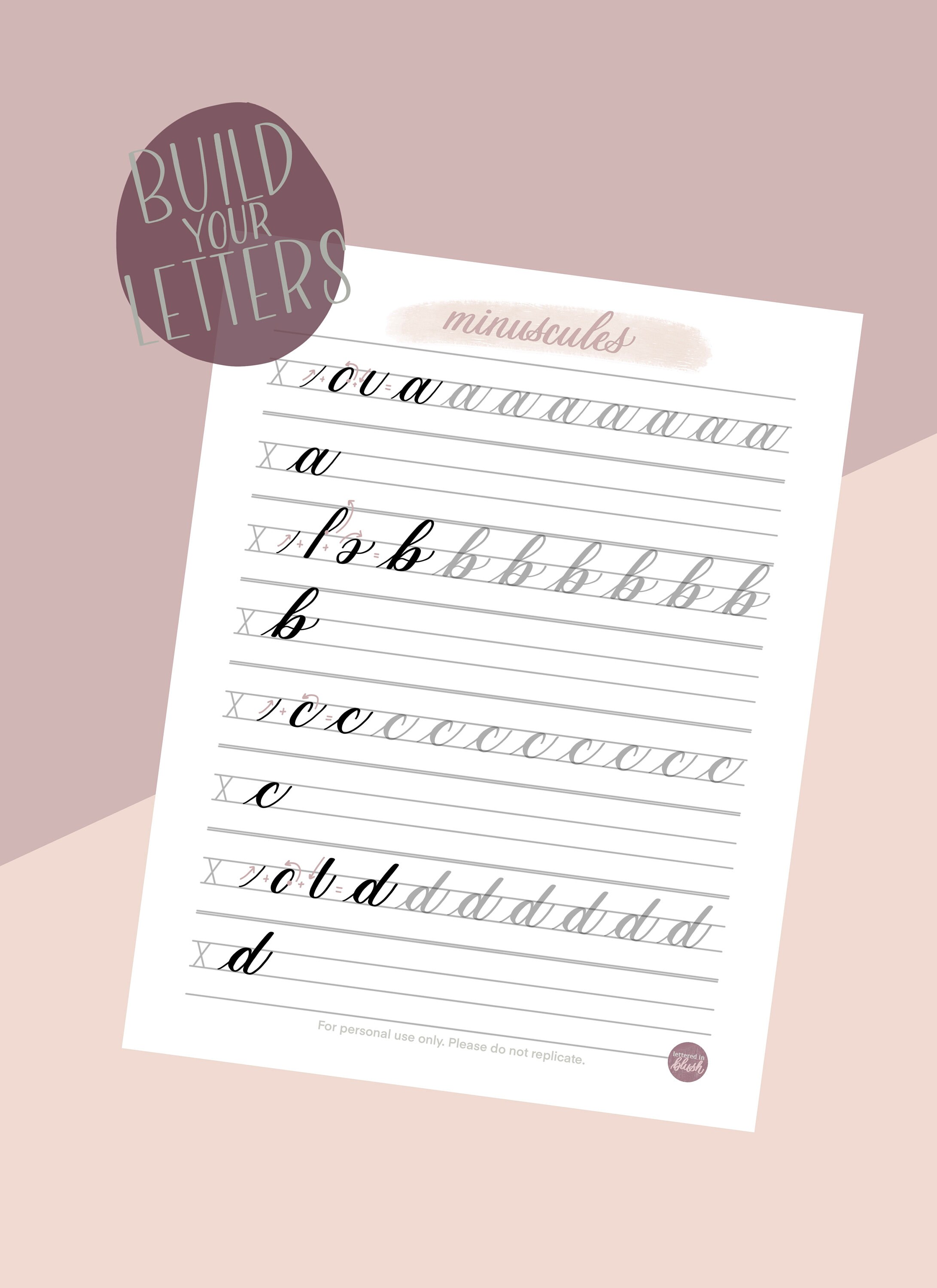 Calligraphy Workbook Digital Download | Lettering Worksheets ...