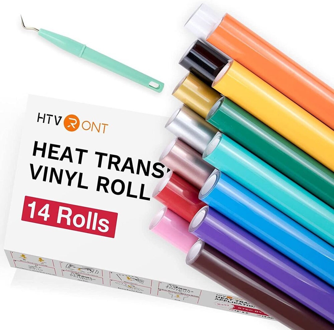 HTVRONT 14 Rolls 12 X 3FT Heat Transfer Vinyl HTV Bundle - Etsy