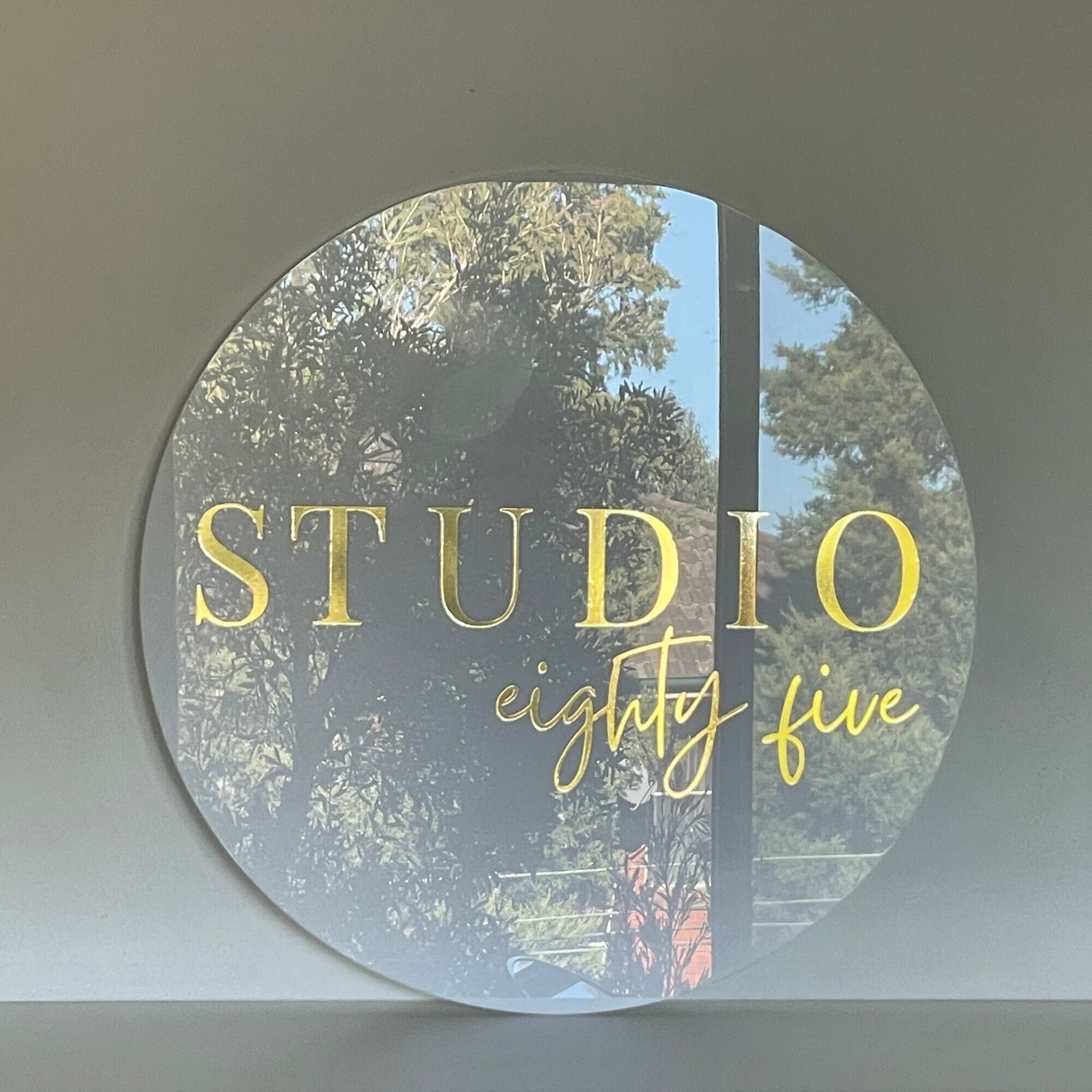 Custom Acrylic/perspex & Vinyl Round Business Logo Sign | Etsy