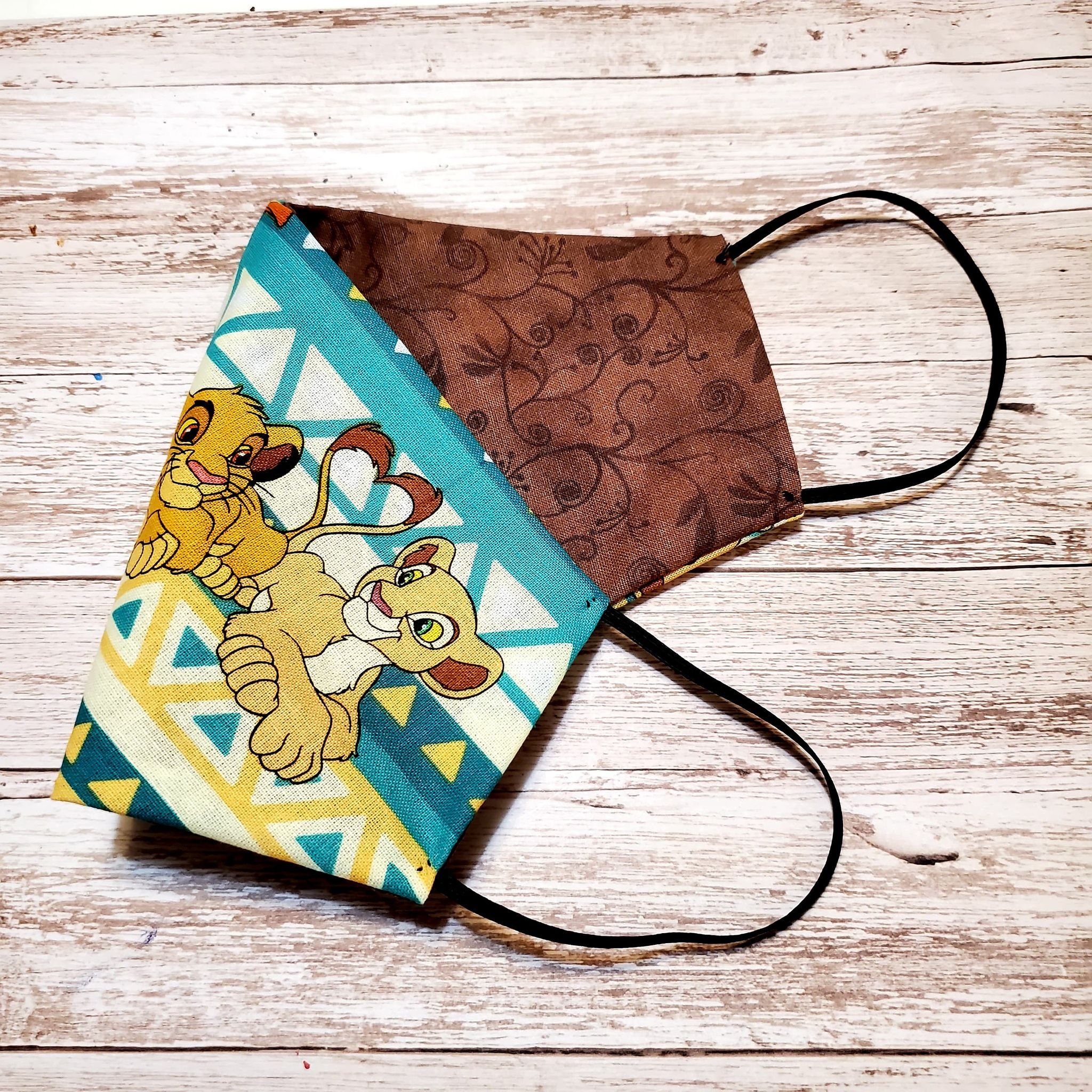Disney lion king simba and nala themed reversible face mask | Etsy