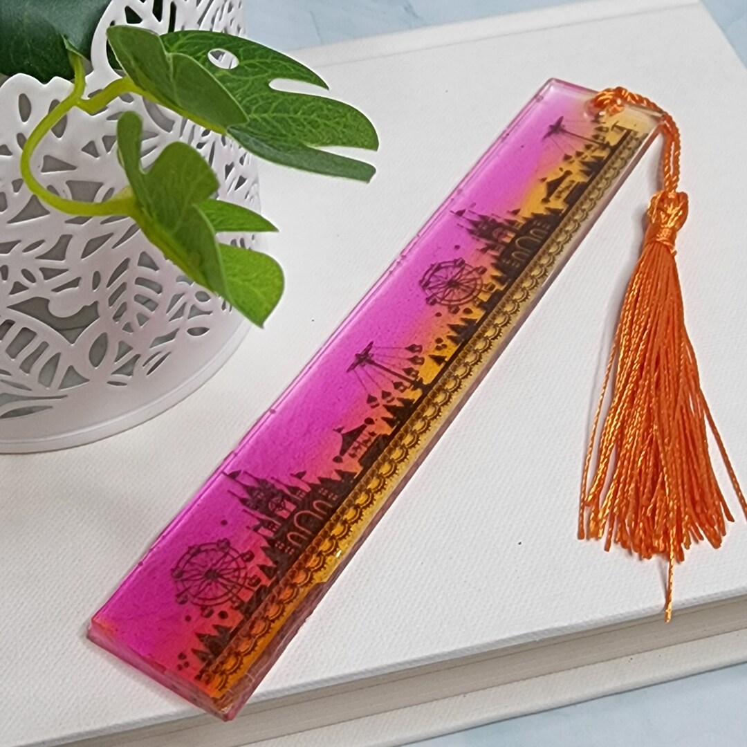 Pink and Orange Sunset Sky Boarwalk Carnival Bookmark - Etsy