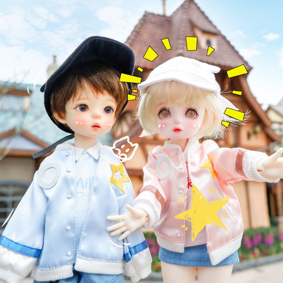 Doll Baseball Jacket Baseball Cap 1/6BJD Clothes YOSD Fashion Clothes ...