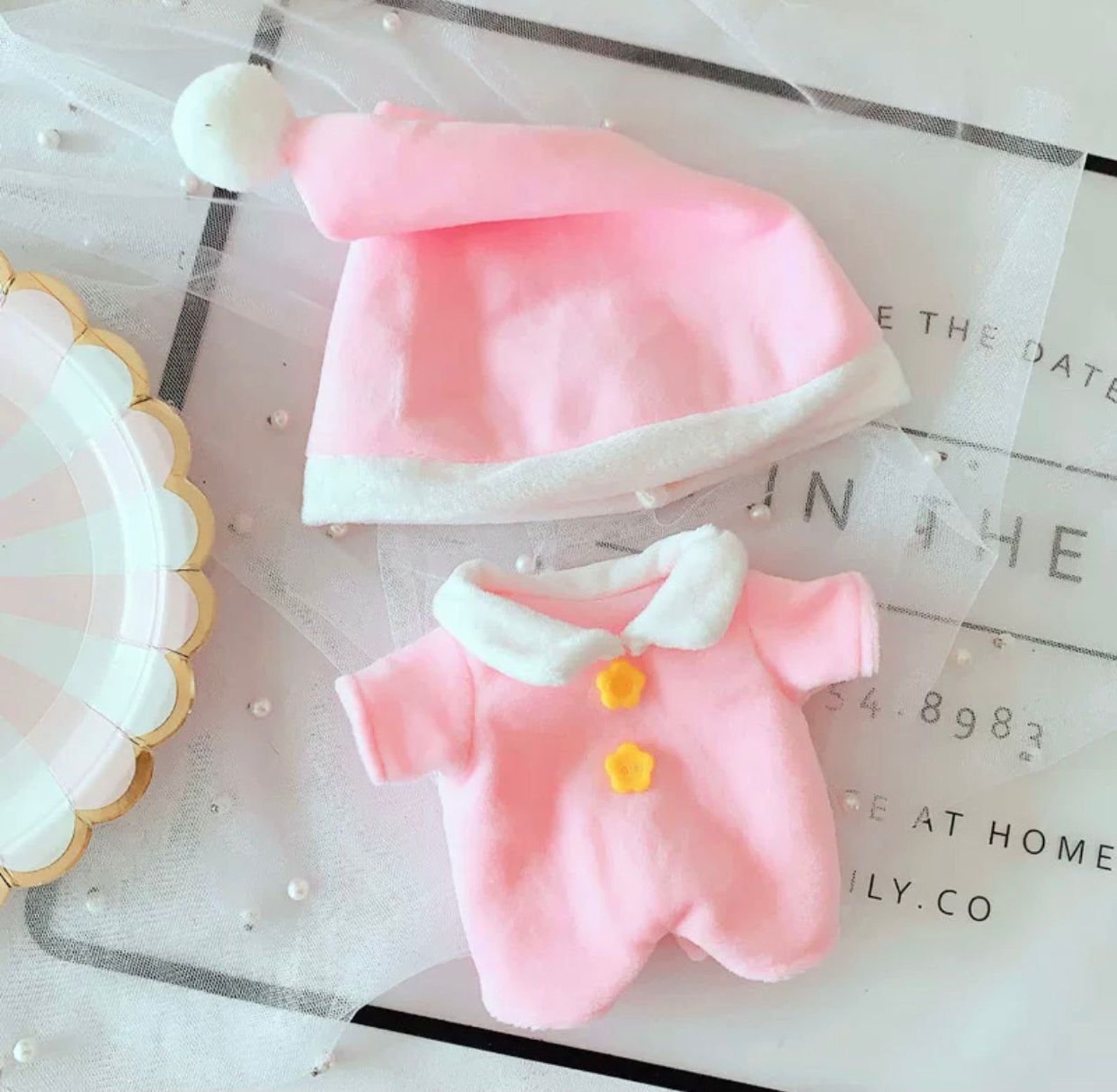 20cm Plush Doll Clothes 20cm Cotton Romper Doll Pajama Hat - Etsy