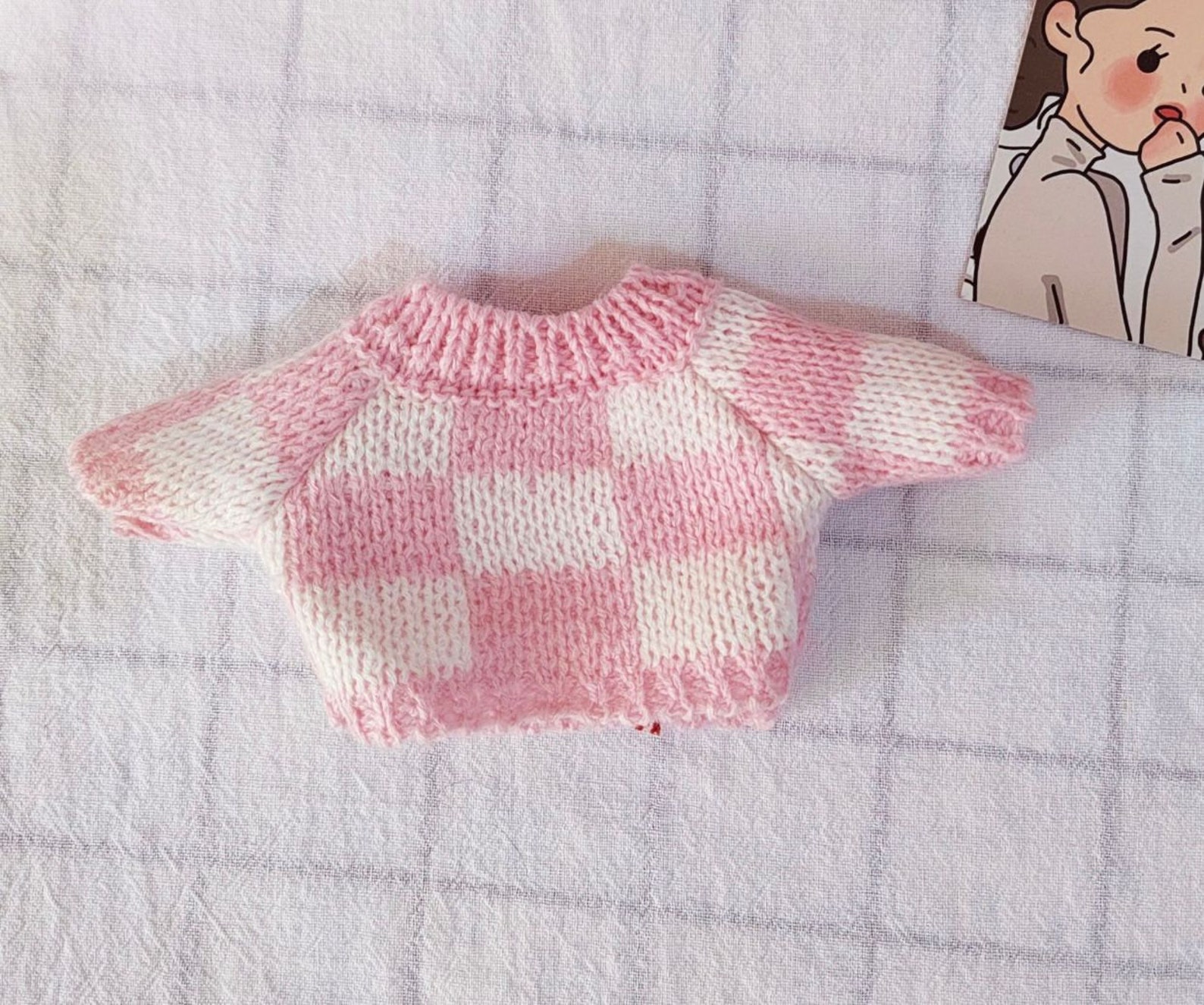 20cm Cotton Doll Clothes Plaid Sweater Coat 20cm Doll Sweater - Etsy
