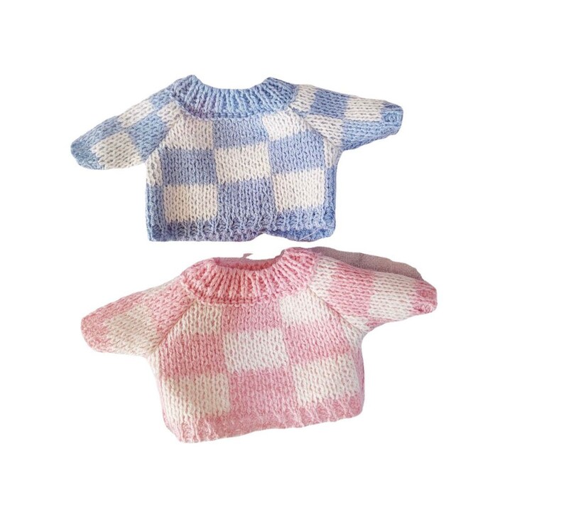 20cm Cotton Doll Clothes Plaid Sweater Coat 20cm Doll Sweater - Etsy