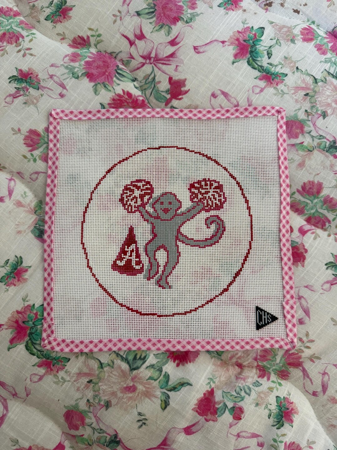 University of Alabama | Bama Cheerleader Monkey Needlepoint Canvas ...