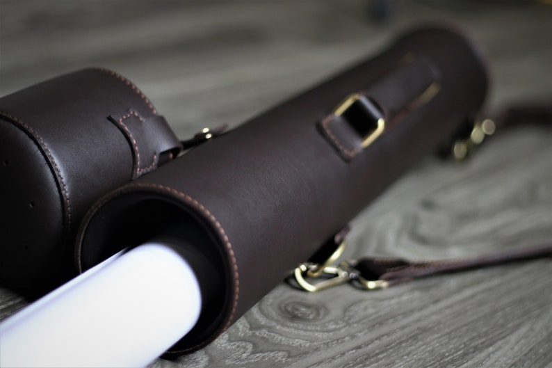 Leather Transport Tube for Blueprint and Map Storage Gift for - Etsy