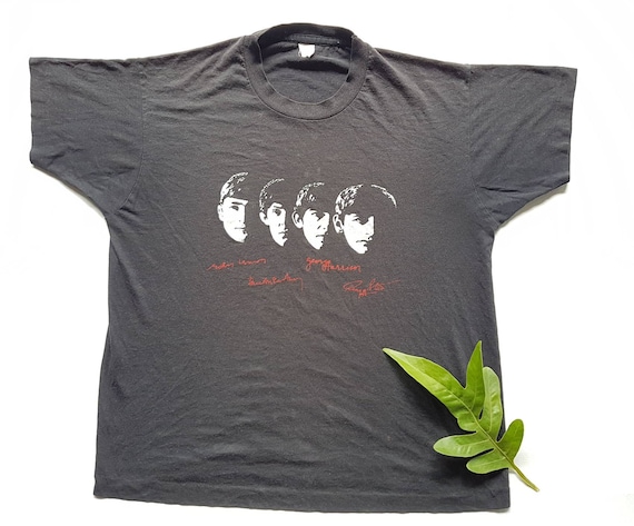 Vintage 80's The Beatles Fab Four T Shirt (W 22.5" x … - Gem