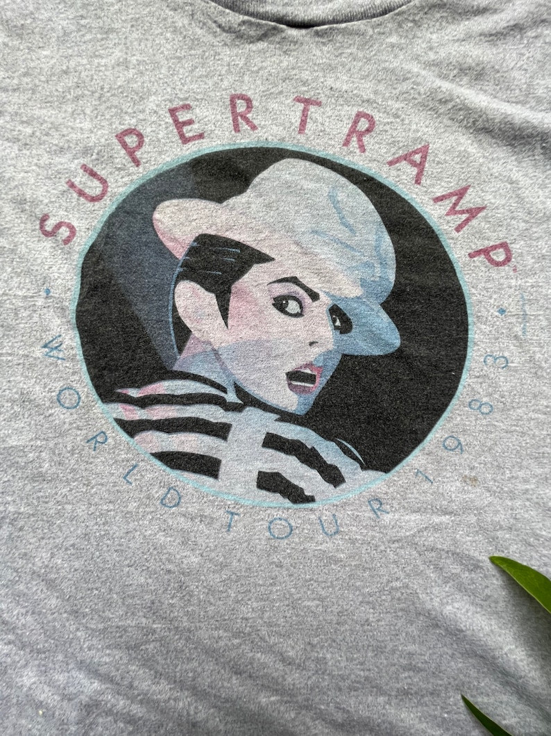 Vintage 1983 Supertramp World Tour Muscle Shirt Size L (W 19.5 X L 27 ...