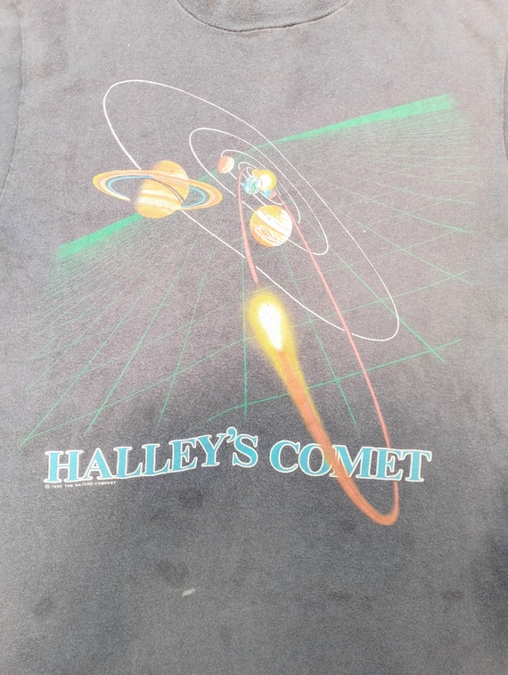 Vintage 1985 The Nature Company Halley's Comet T Shir… - Gem