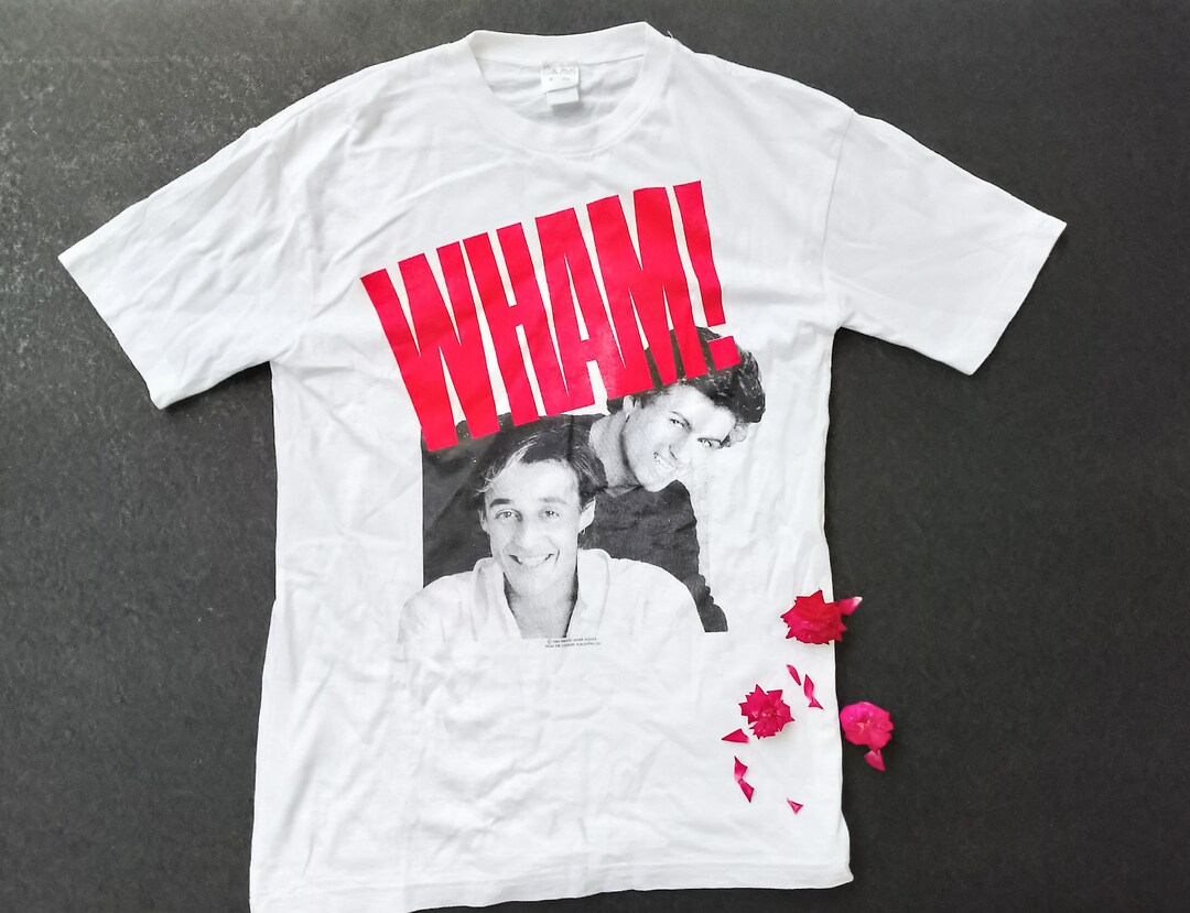 Vintage 1984 Wham! the Big Tour Concert Promo T Shirt Size M (W 18.5 X ...