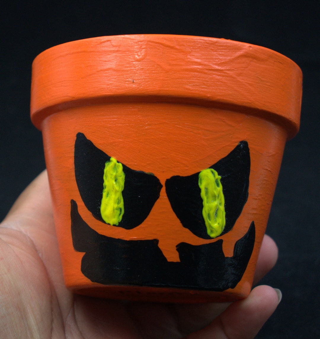 Spooky Jack O Lantern Pot (4inch) - Etsy