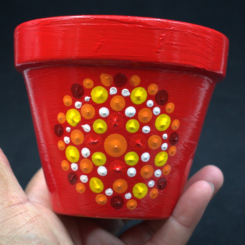 Dot Mandala Pot - Etsy