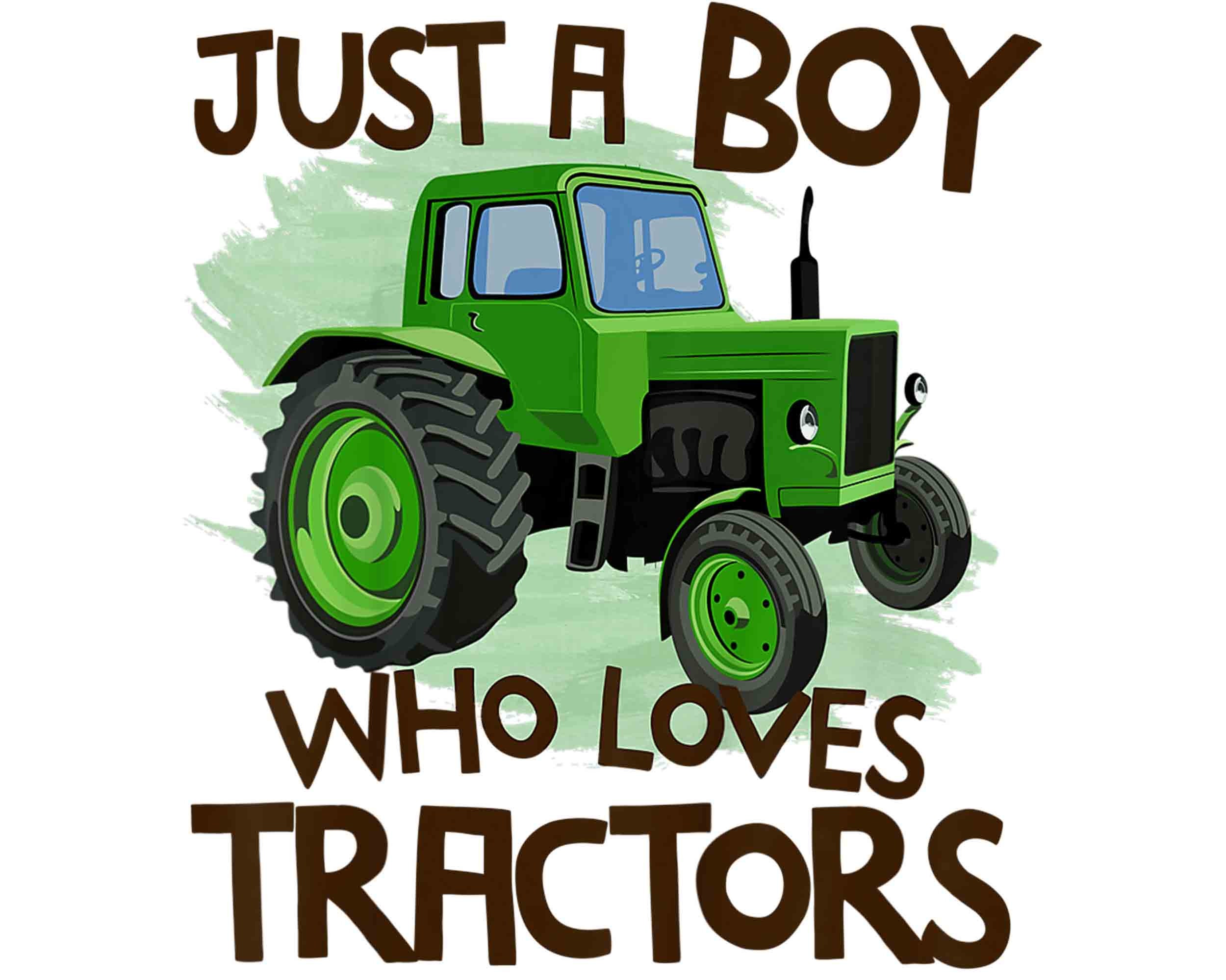Just A Boy Who Loves Tractors Print Farm Kid Birthday Just A | Etsy